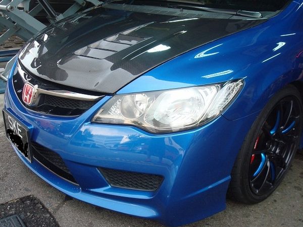 Buy HONDA CIVIC FD/ FD2R 2006 - 2011 JS RACING Style Super Light Weight Real Carbon Fiber Front ...